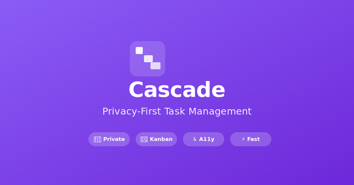 Cascade — Kanban tasks, fully local